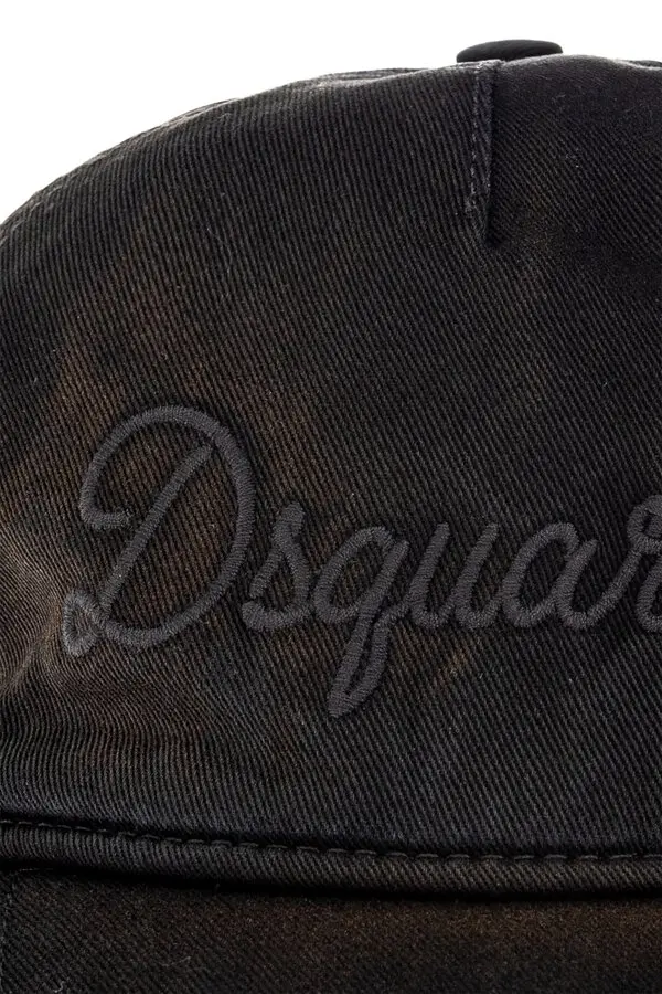Dsquared2 Logo-embroidered Distressed Baseball Cap