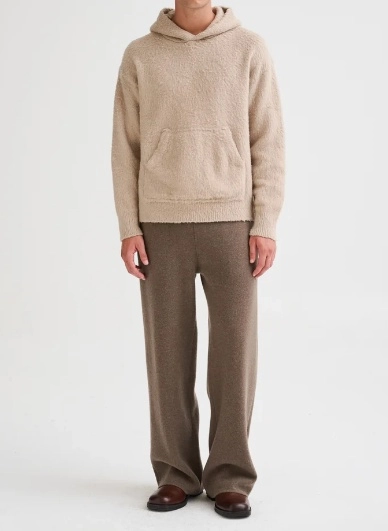 ROBERTO COLLINA Oversized Brushed Hooded Sweater