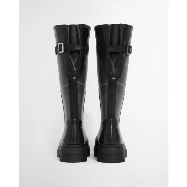 Barbour Plaid Panel Buckle Tall Rain Boot