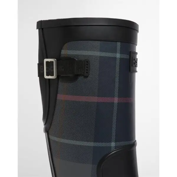 Barbour Plaid Panel Buckle Tall Rain Boot