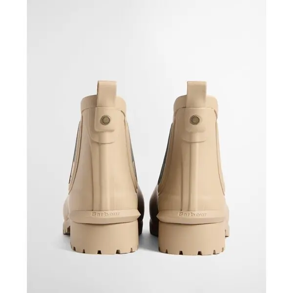 Barbour Plaid Panel Short Rain Boot - Nude
