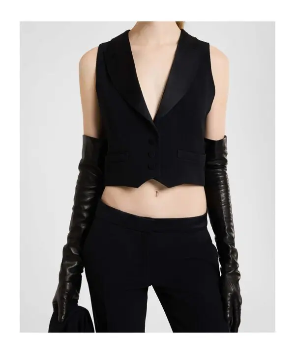 Ermanno Scervino Tailored Cady Waistcoat With Satin Lapels