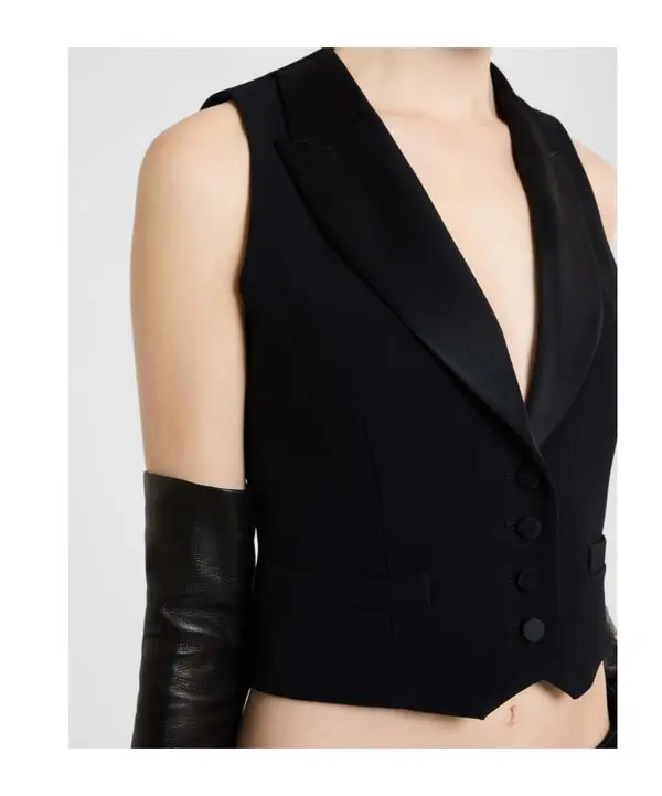 Ermanno Scervino Tailored Cady Waistcoat With Satin Lapels