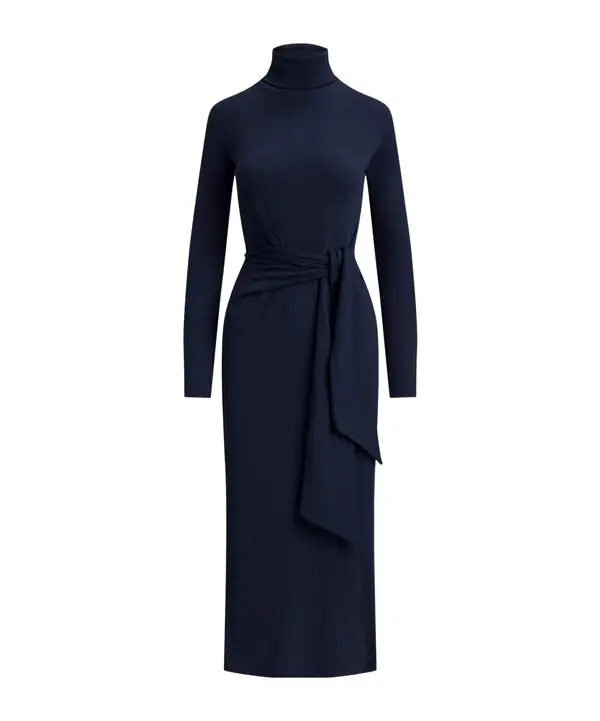 Ralph Lauren Turtleneck Midi Dress - Black