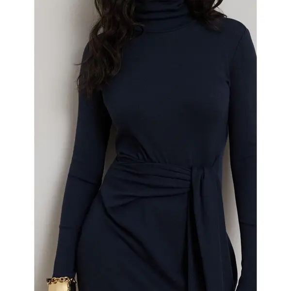 Ralph Lauren Turtleneck Midi Dress - Black