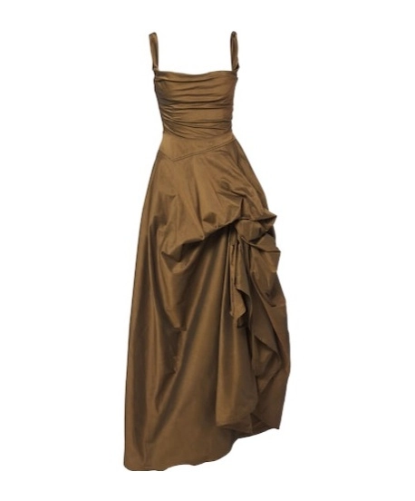VIVIENNE WESTWOOD Draped Cotton-blend Bustier Dress