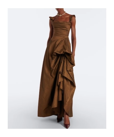 VIVIENNE WESTWOOD Draped Cotton-blend Bustier Dress