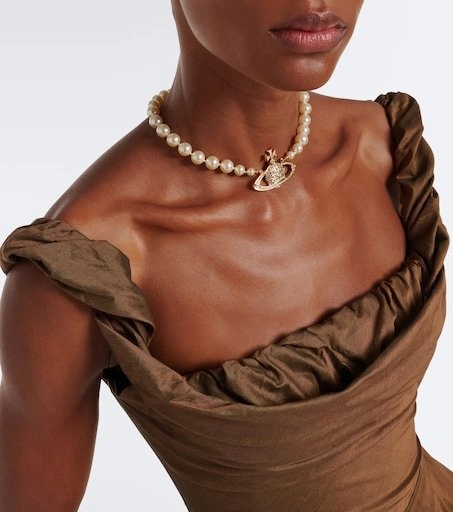 VIVIENNE WESTWOOD Draped Cotton-blend Bustier Dress