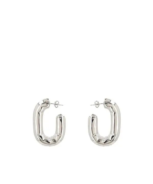 Rabanne Chunky Hoop Earrings - Silver