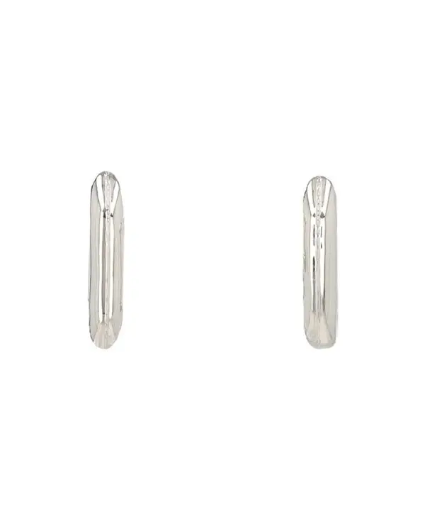 Rabanne Chunky Hoop Earrings - Silver