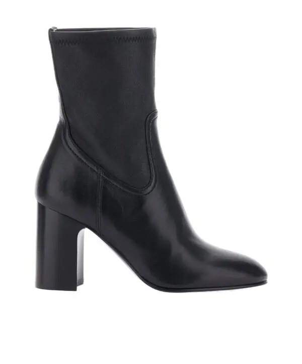 STUART WEITZMAN Pointed-toe Mid-heel Ankle Boots - Black