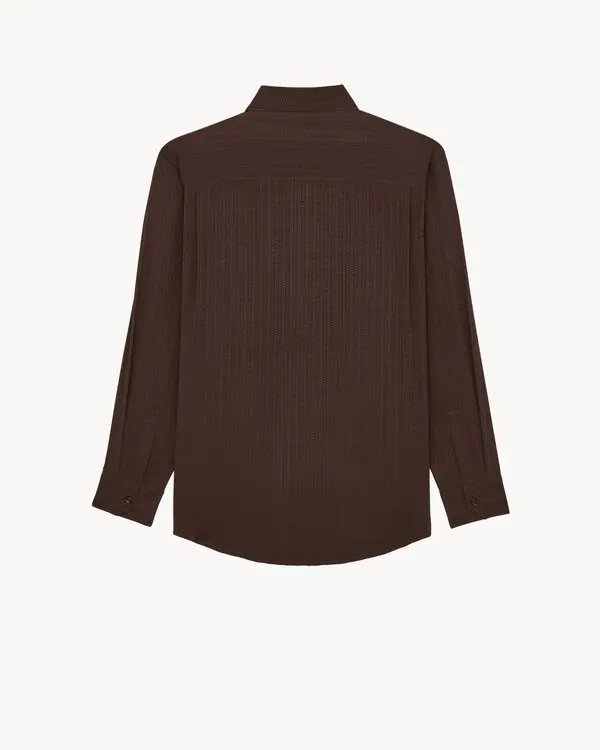 Saint Laurent Half-buttoned Jacquard Shirt