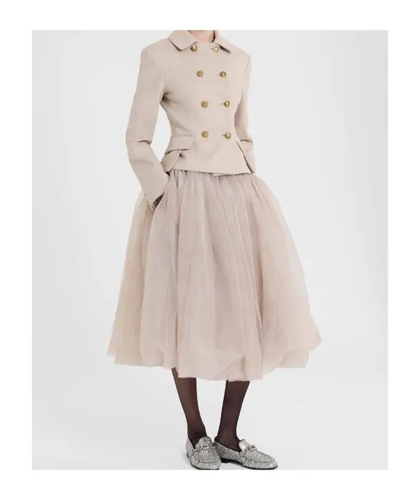 Ermanno Scervino Tailored Double-breasted Fitted Jacket With Heraldic Buttons