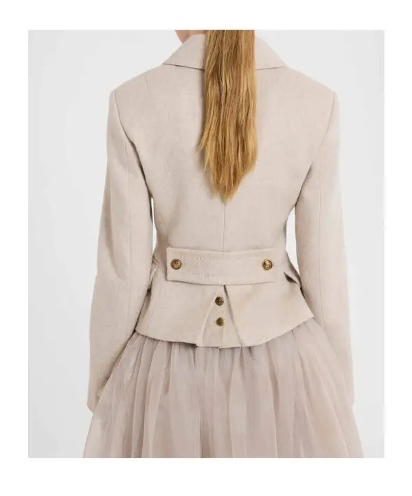 Ermanno Scervino Tailored Double-breasted Fitted Jacket With Heraldic Buttons
