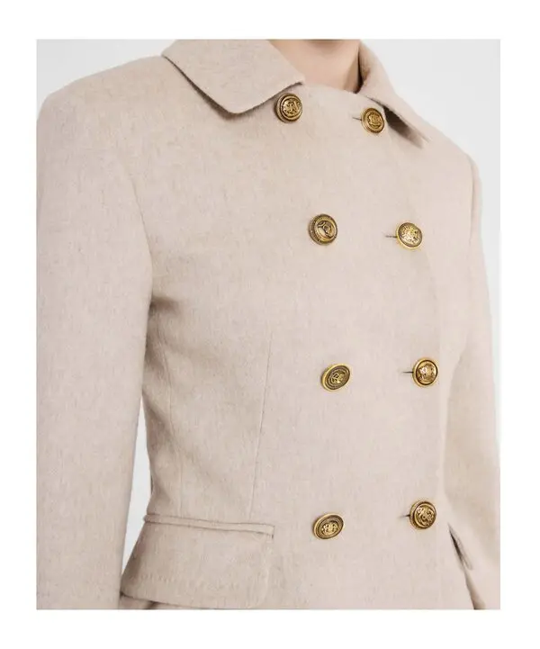 Ermanno Scervino Tailored Double-breasted Fitted Jacket With Heraldic Buttons