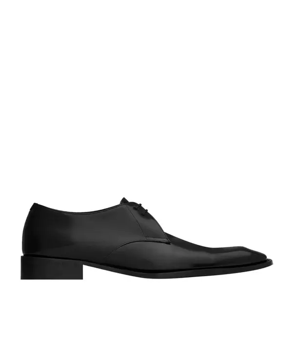 Saint Laurent Connor Derbies In Glazed Leather