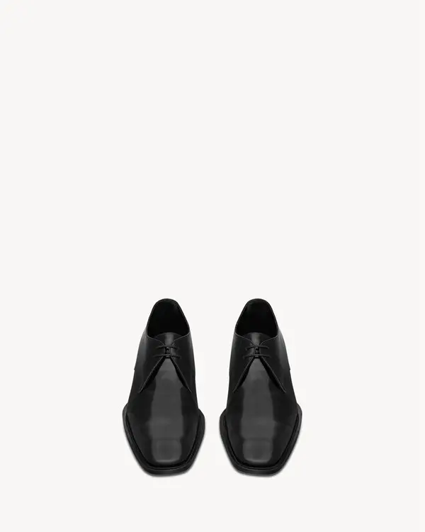 Saint Laurent Connor Derbies In Glazed Leather