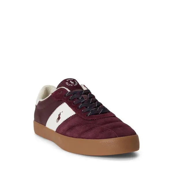 Polo Ralph Lauren Urgundy Suede Sneaker