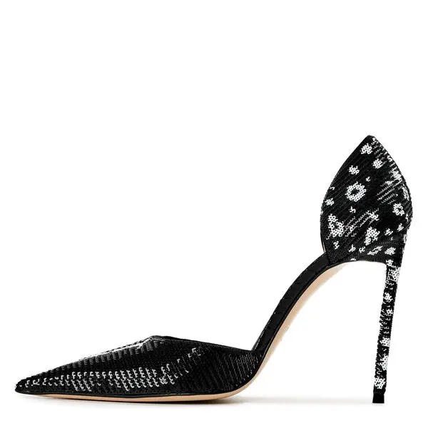 TOM FORD Sequin D'orsay Stiletto Pumps - Black