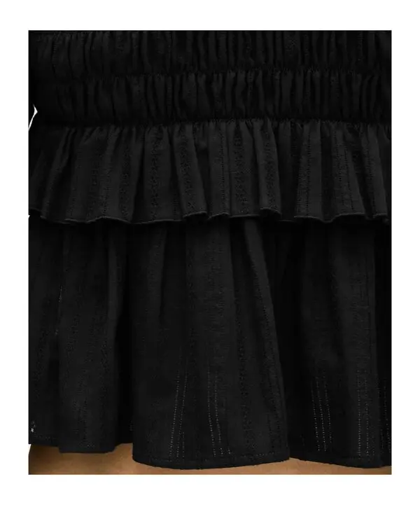 ANN DEMEULEMEESTER Smocked Ruffled Blouse