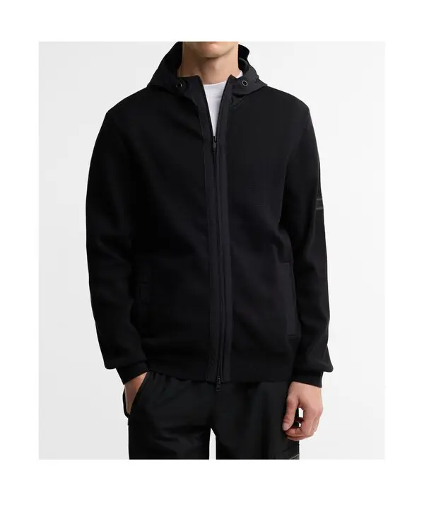 Barbour Long Sleeve Hooded Zip Knit Jacket