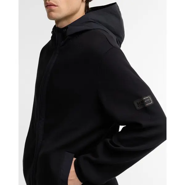 Barbour Long Sleeve Hooded Zip Knit Jacket