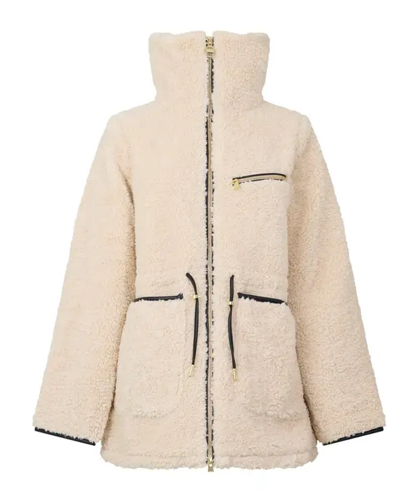 Barbour Cream Teddy Fleece Coat