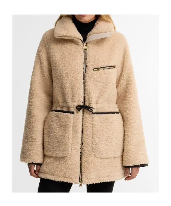Barbour Cream Teddy Fleece Coat