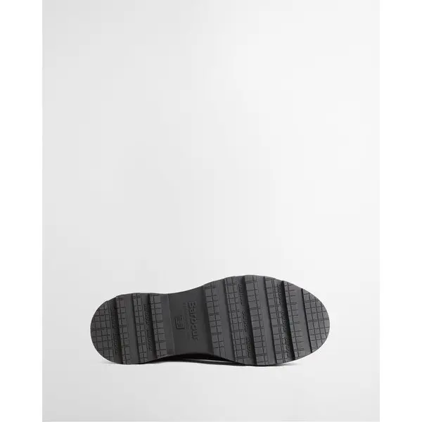 Barbour Plaid Panel Side Elastic Short Rain Boot - Black