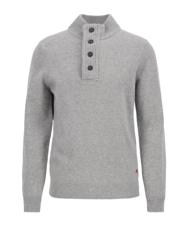 Barbour Button Mock Neck Knit Sweater