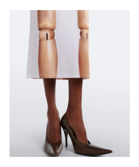 JEAN PAUL GAULTIER Trompe Lœil Jersey Midi Dress