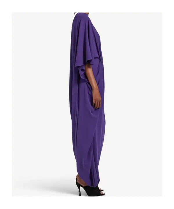 Balenciaga Short Sleeves Draped Dress