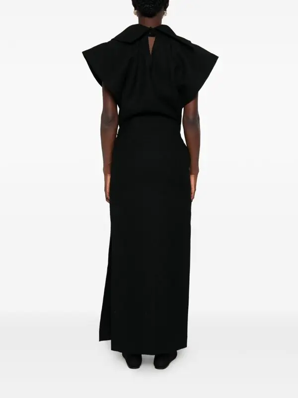 Issey Miyake Asymmetric Midi Dress - Black