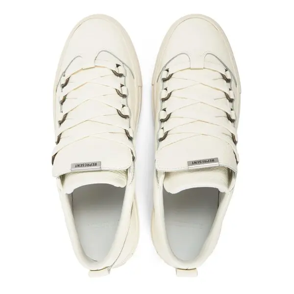 REPRESENT Grained Leather Thick Sole Low-top Sneakers