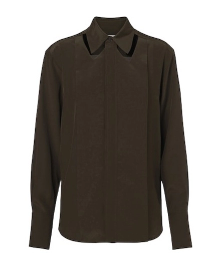 Victoria Beckham Cutout Silk Crêpe De Chine Blouse