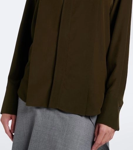 Victoria Beckham Cutout Silk Crêpe De Chine Blouse