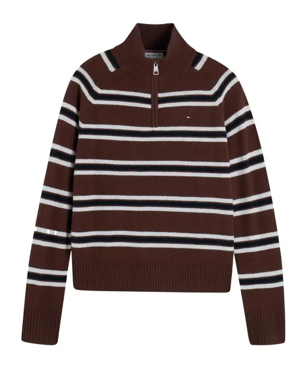 Tommy Hilfiger Long-sleeved Striped Knitted Sweater - No