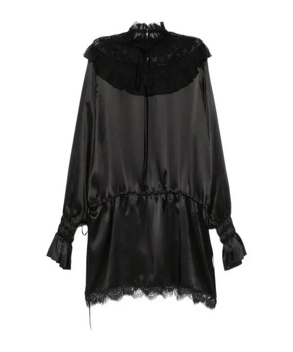 ANN DEMEULEMEESTER Armida Ruffle Collar Mini Dress