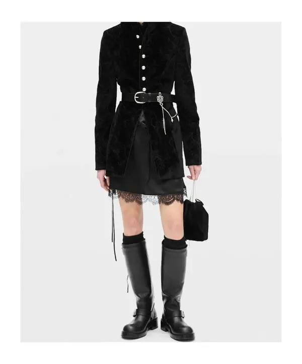 ANN DEMEULEMEESTER Armida Ruffle Collar Mini Dress