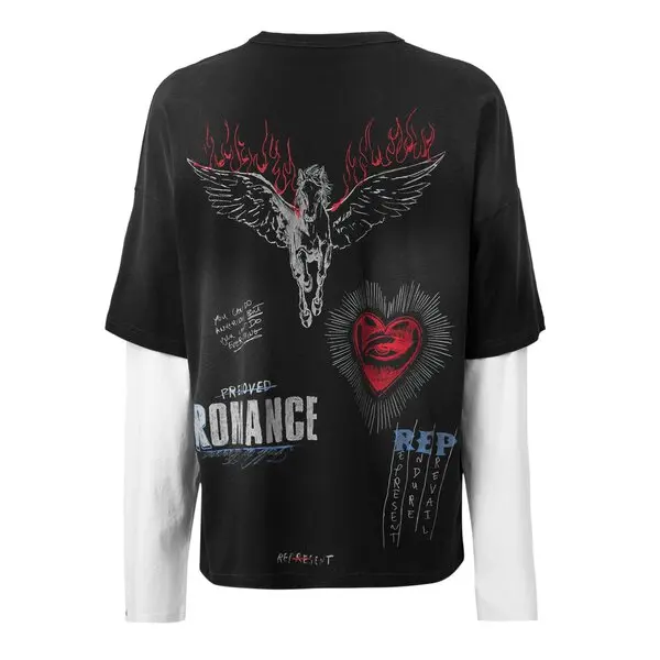REPRESENT Angel Graffiti Fake Two-piece Long Sleeve Tee