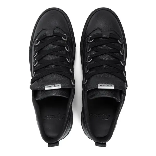 REPRESENT Grained Leather Thick Sole Low-top Sneakers