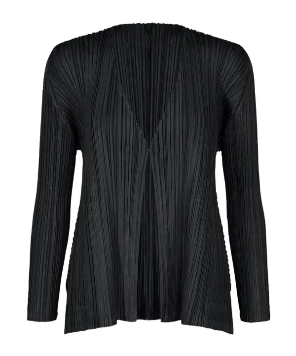 Issey Miyake Pleated Shawl-collar Jacket