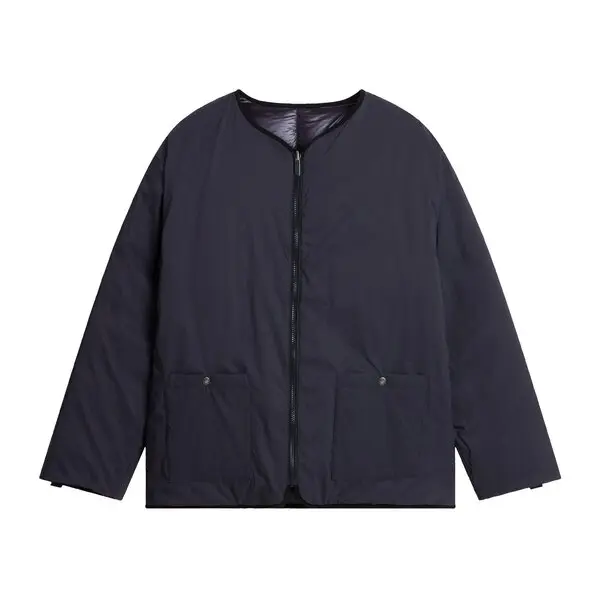 The North Face Dark Purple Shiny Crew Neck Quilted Jacket
