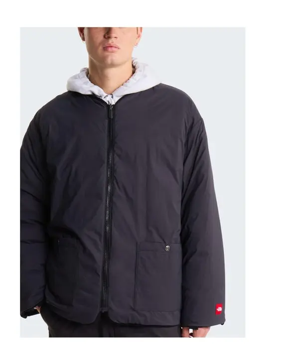 The North Face Dark Purple Shiny Crew Neck Quilted Jacket