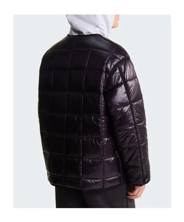 The North Face Dark Purple Shiny Crew Neck Quilted Jacket