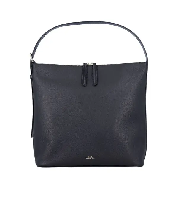 A.p.c. Vera Logo Stamp Tote Bag - Black