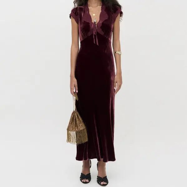 Rixo Classic Tea-length Dress