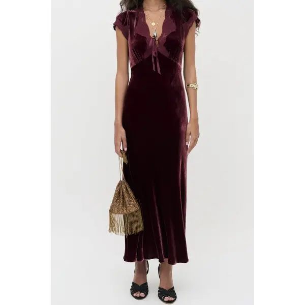 Rixo Classic Tea-length Dress