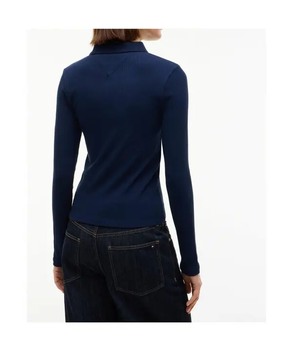 Tommy Hilfiger Rib Long-sleeve Polo Shirt