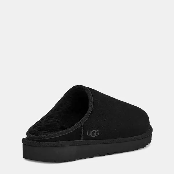 UGG Suede Mule Warm Slippers - Black